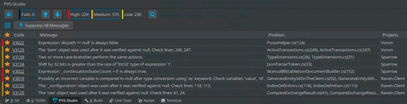 How to find errors in a C# project working under Linux and macOS