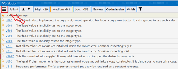 The first static analysis report: the key problems and how to address them