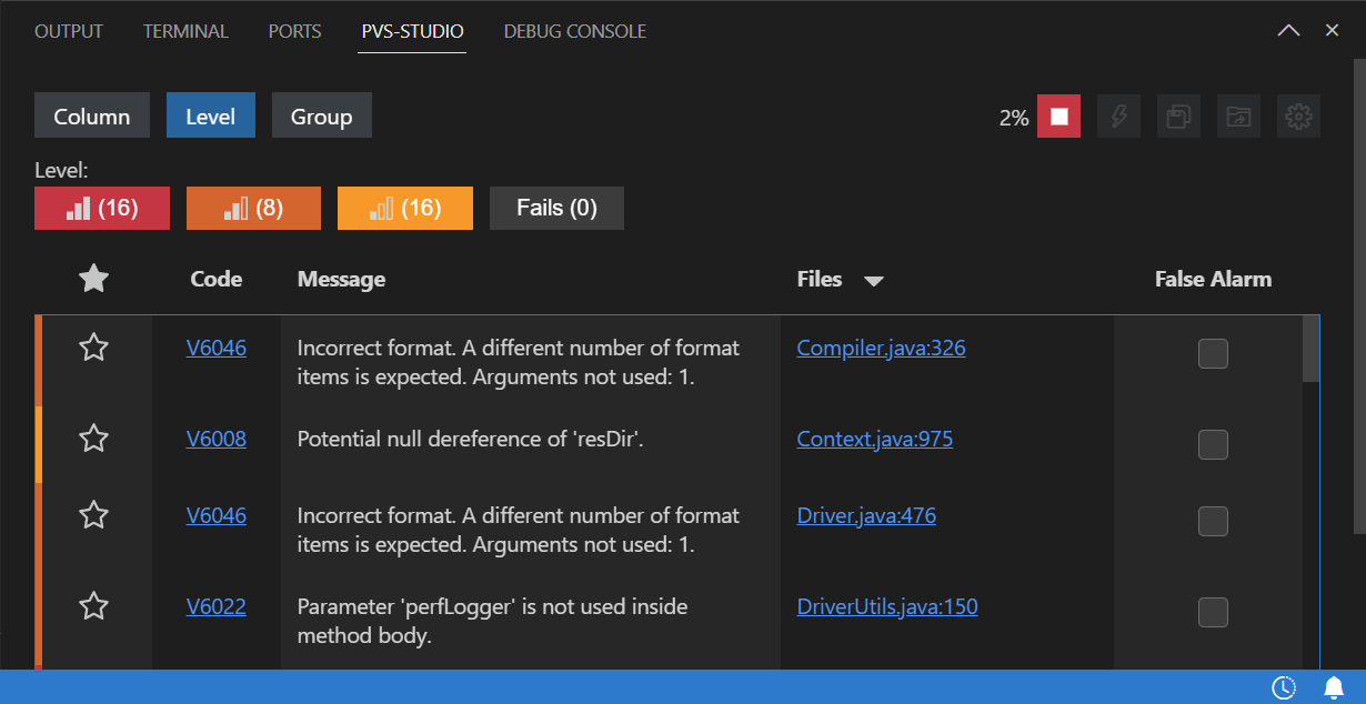 PVS-Studio extension for Visual Studio Code: searching for errors in Java code