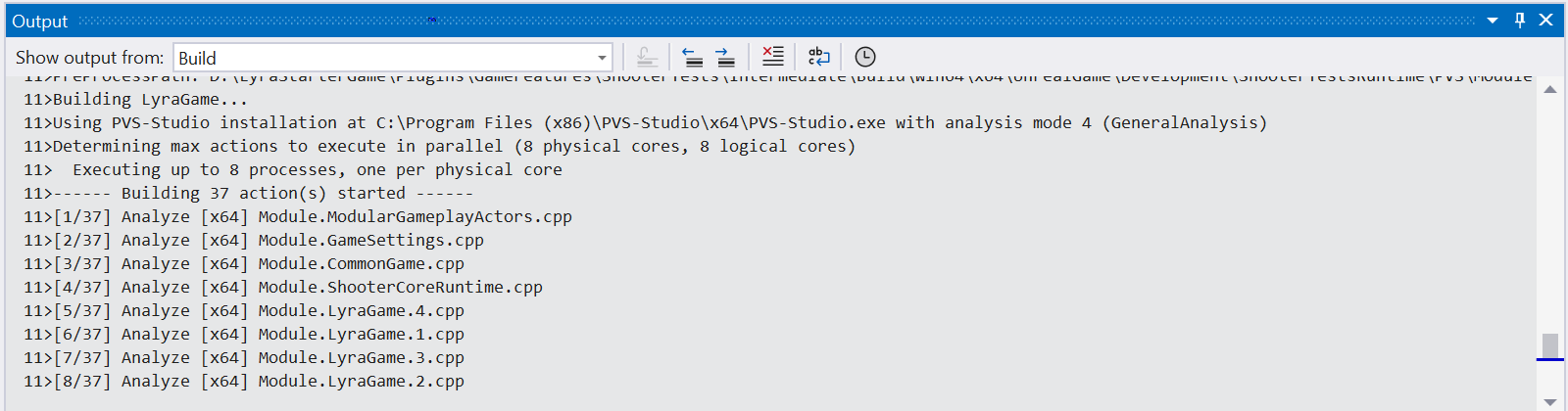 Setting up static analysis for Unreal Engine project