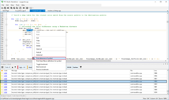Viewing analysis results with C and C++ Compiler Monitoring UI