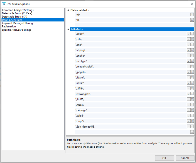 Analysis of Unreal Engine projects